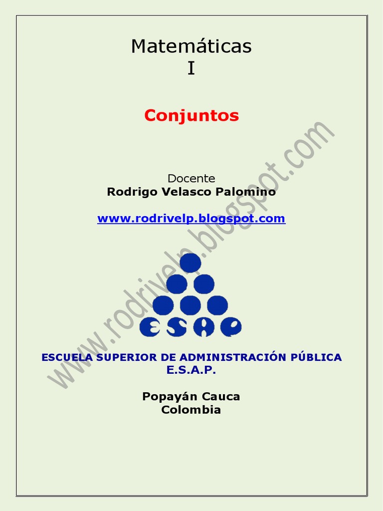 Conjuntos | PDF | Conjunto (Matemáticas) | Conceptos matemáticos