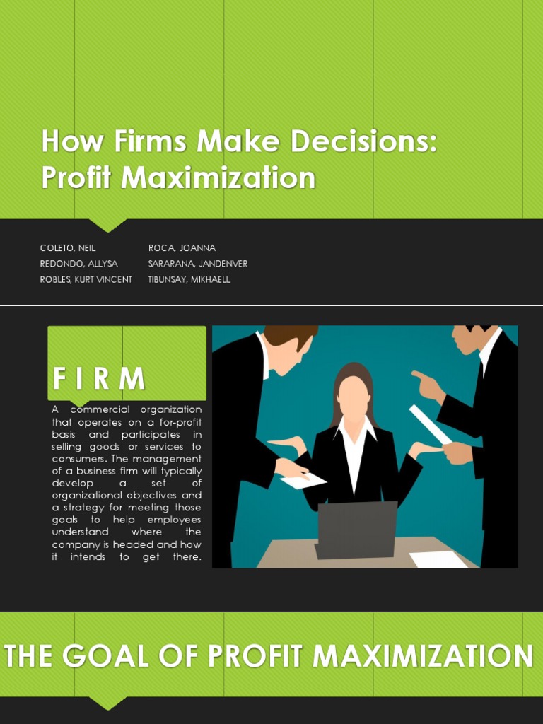 How Firms Make Decisions | PDF | Demand | Profit (Economics)