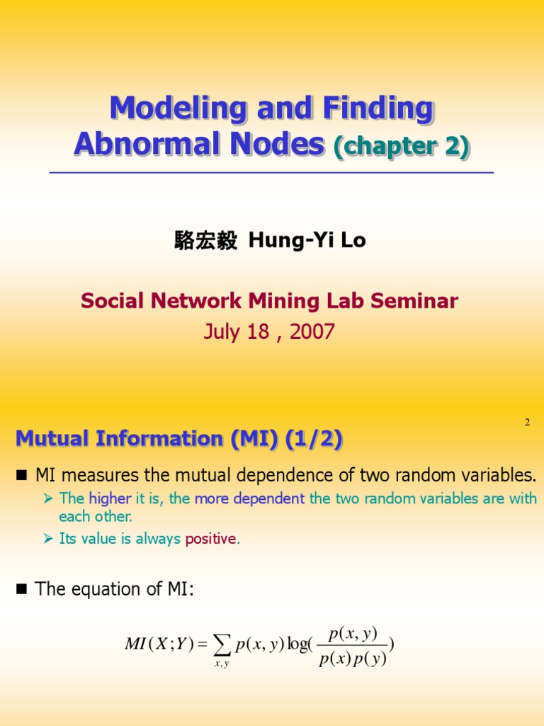 Abnormal Nodes Detection in MRN | PDF | Outlier | Scientific Method