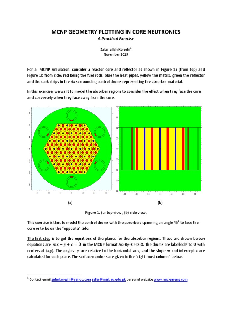 Exercise MCNP Plot Geometry | PDF | Physics | Teaching Mathematics