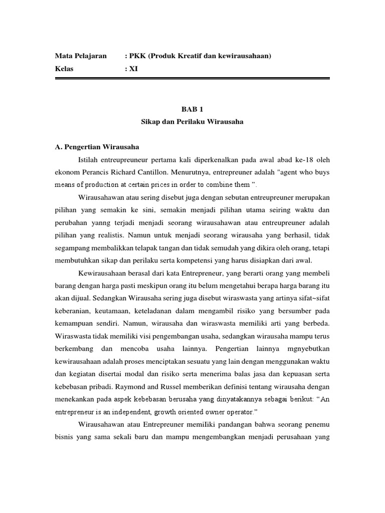 Materi PKK SMK Kelas 11 | PDF