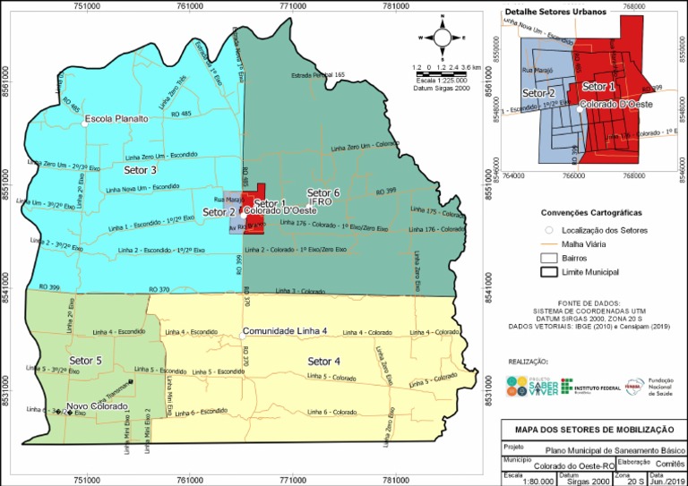 Mapa Setores Colorado Do Oeste | PDF