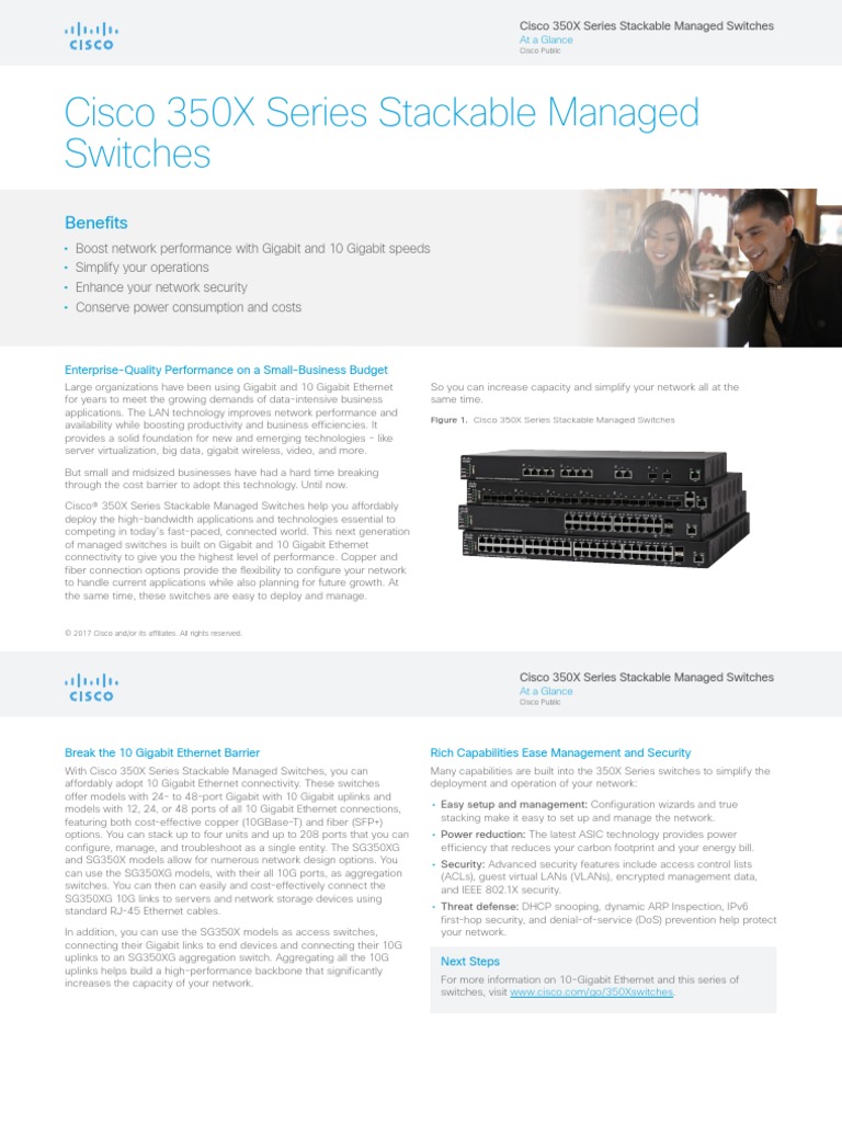 Cisco 350X Series Stackable Managed Switches: Benefits | PDF | Network ...