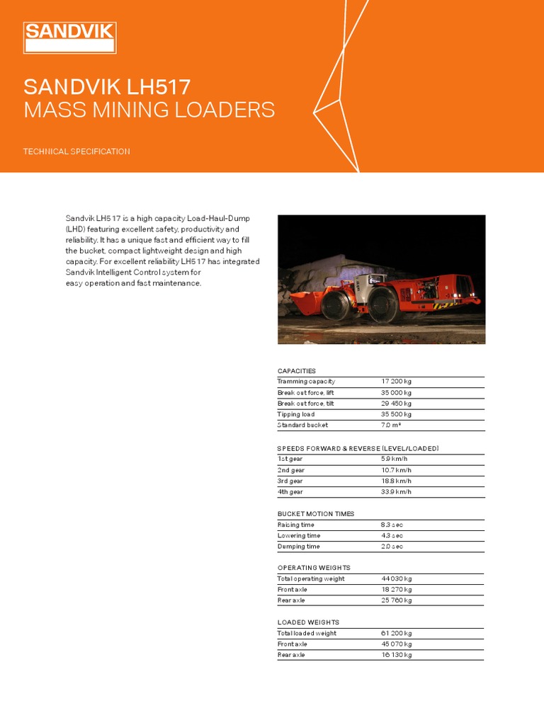 Lh517 Specification Sheet English | PDF | Truck | Manufactured Goods