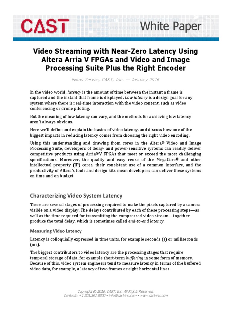 WP Cast Low Latency | PDF | Codec | Video