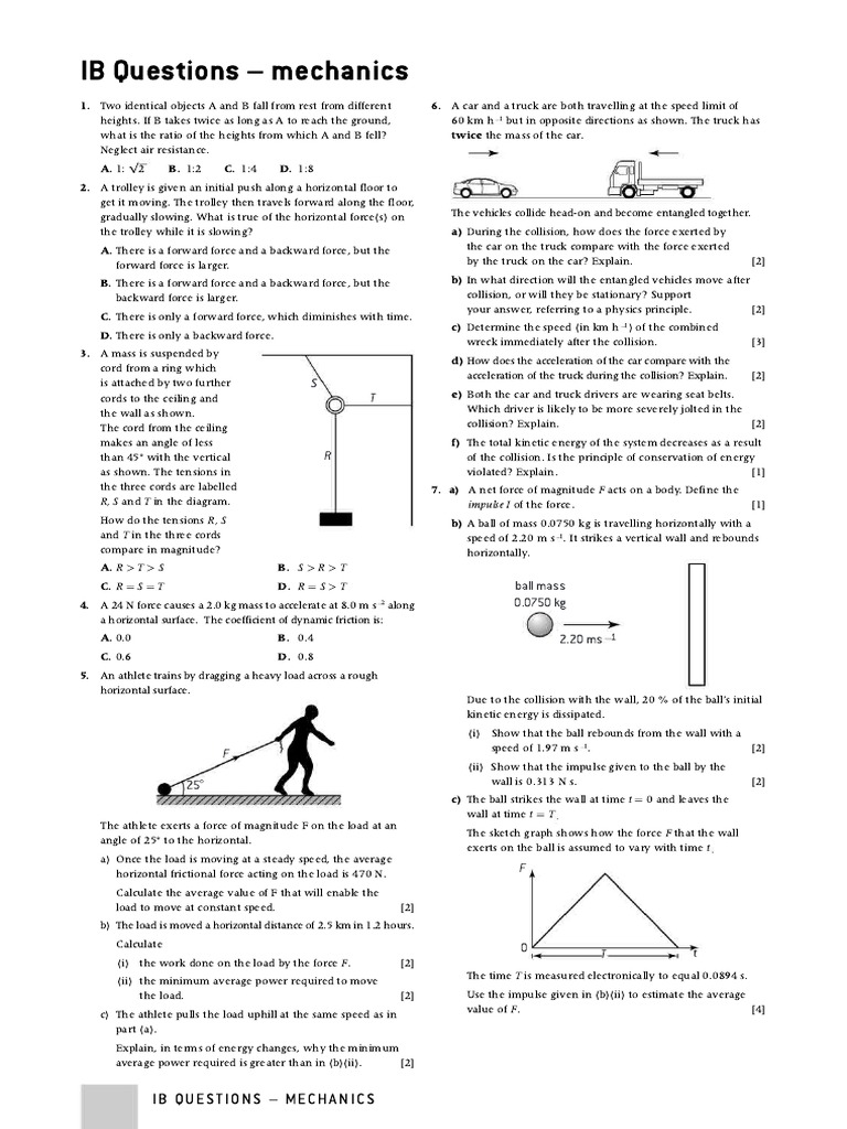 Unit 2 Mechanics | PDF | Collision | Force