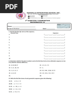 Diagnostic Test-Grade 8 | PDF | Mathematical Objects | Teaching Mathematics