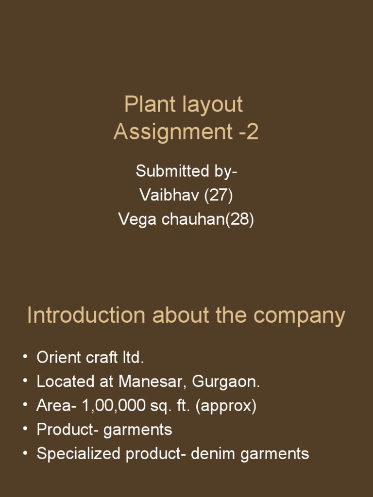 Plant Layout Assignment 2 | PDF | Flooring | Concrete
