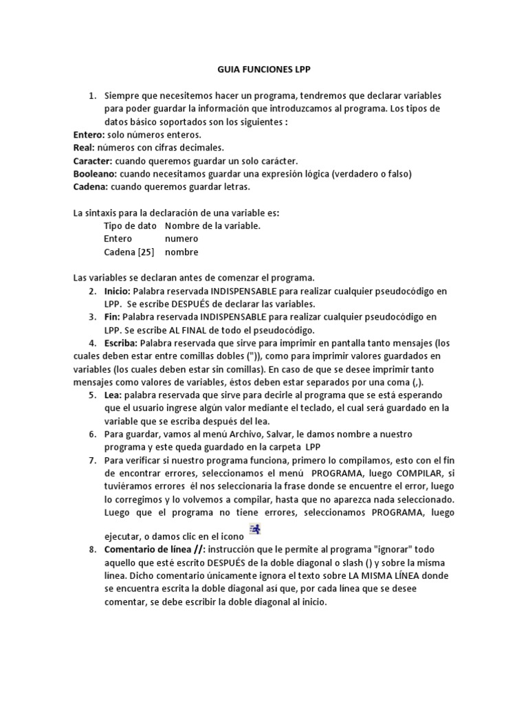 Guía de LPP | PDF | Programa de computadora | Programación