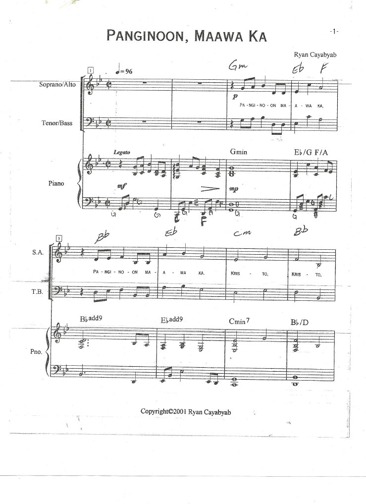 Ryan Cayabyab - Panginoon Maawa Ka | PDF