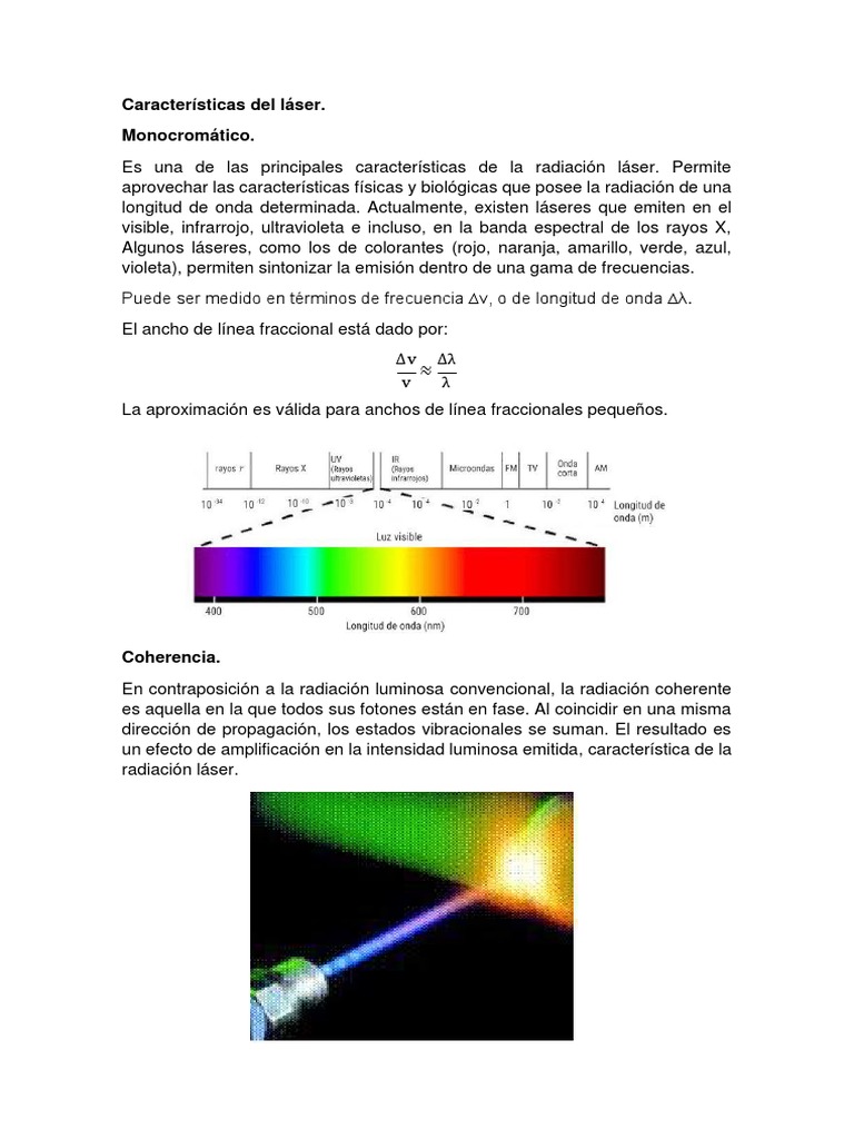 Características clave de la luz láser: monocromaticidad, coherencia ...