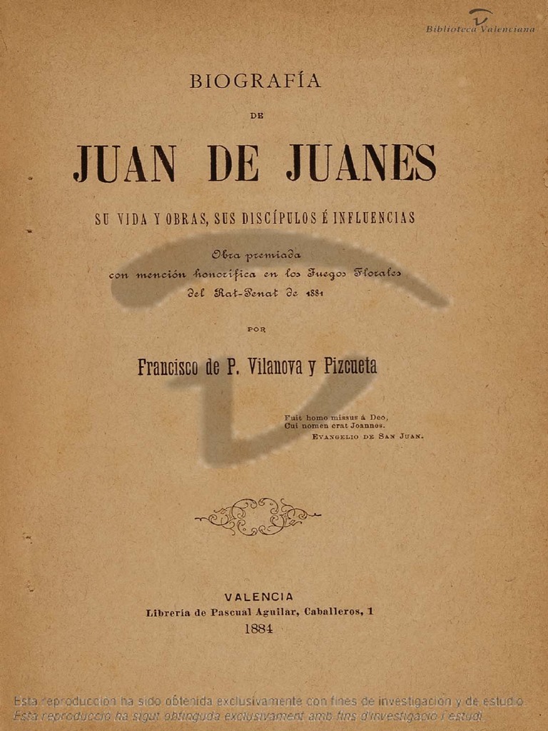 Biografía de Juan de Juanes | PDF