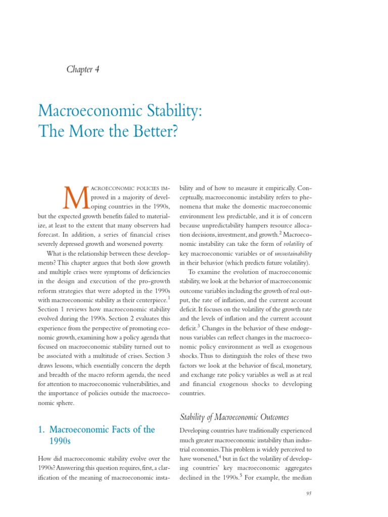 Macroeconomic Stability: The More The Better? | PDF | Macroeconomics ...