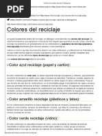 Código de Colores para Reciclaje en México | PDF | Residuos | Reciclaje