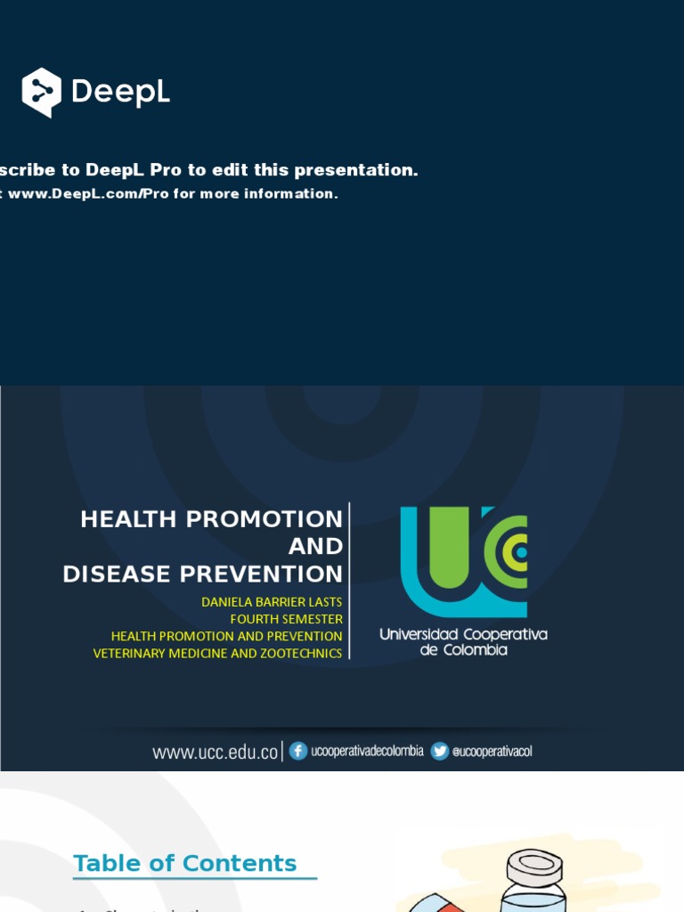 Subscribe To Deepl Pro To Edit This Presentation | PDF | Health ...