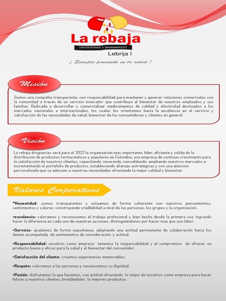 Evidencia 7 Efiche Mision Vision y Valores Corporativos | PDF | Negocios