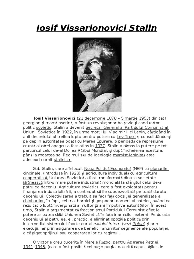 Iosif Vissarionovici Stalin | PDF