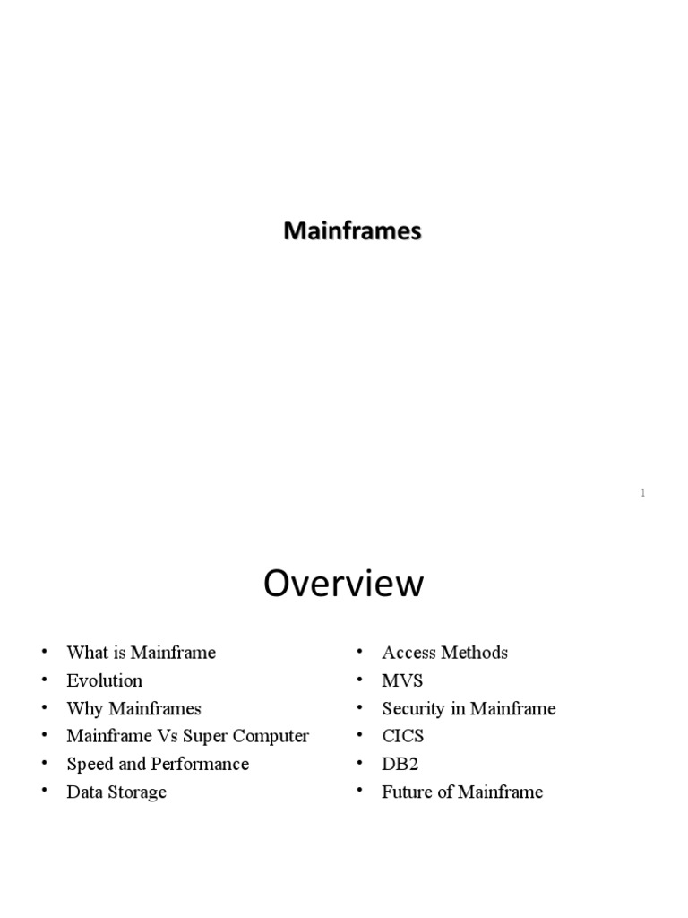 Mainframes | PDF | Mainframe Computer | Databases