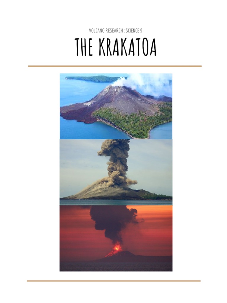 The Krakatoa: Volcano Research: Science 9 | PDF | Volcano | Types Of ...