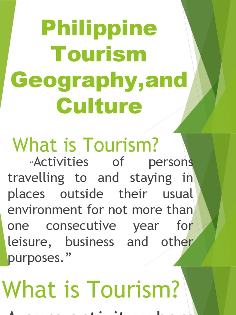Philippine Tourism Geography Overview | PDF | Tourism | Industries