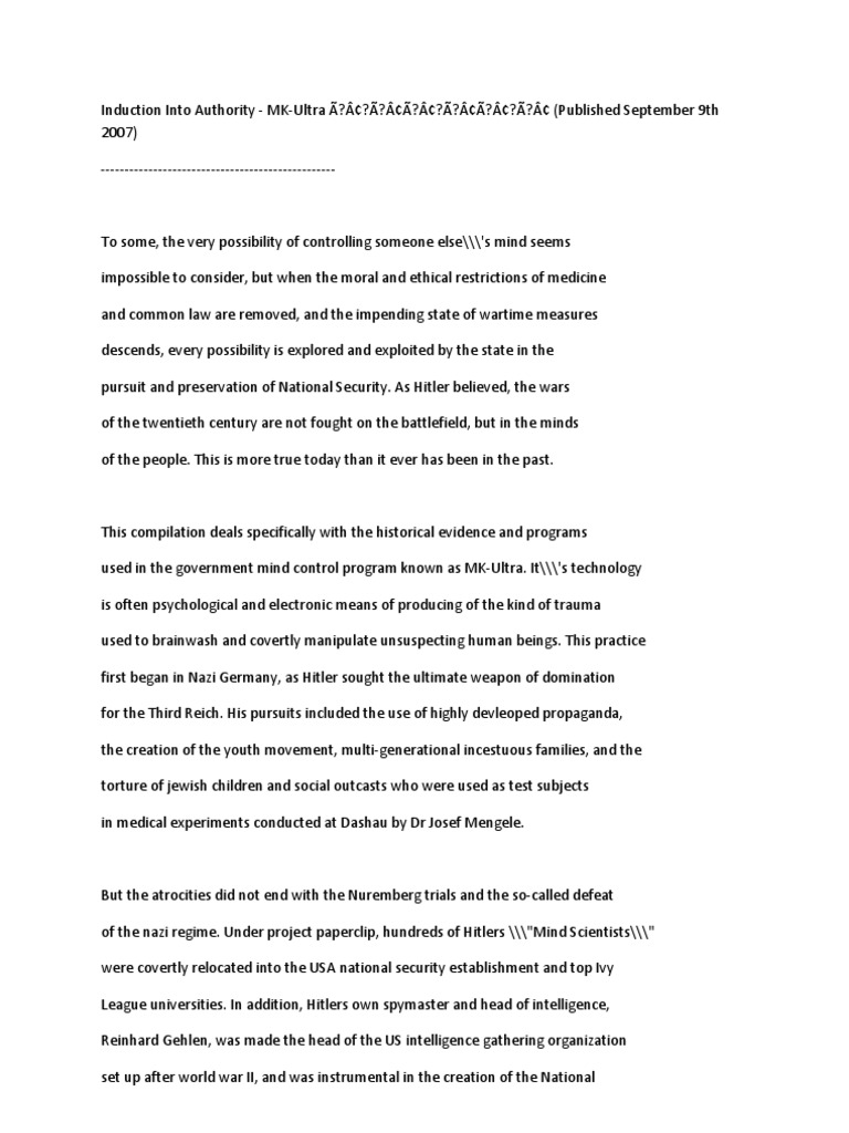 Mind Control - List of Entries - DVD, PDF | PDF | Violence | Unrest