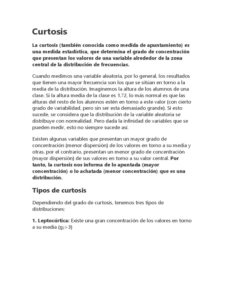 Tipos de curtosis | Media | Teoría estadística
