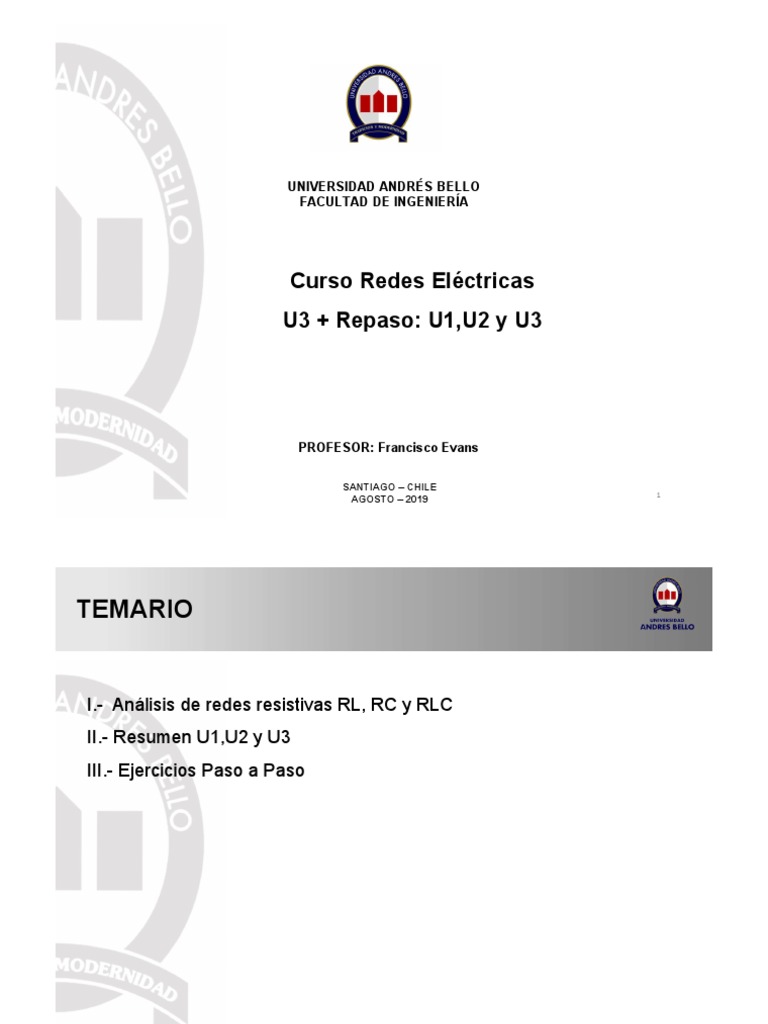 Analisis de Circuito RC, RL y RLC | PDF | Red eléctrica | Condensador
