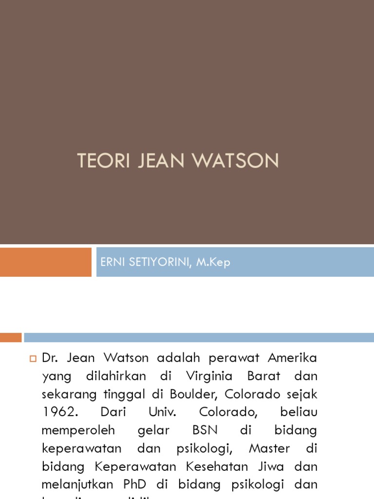 Teori Jean Watson | PDF