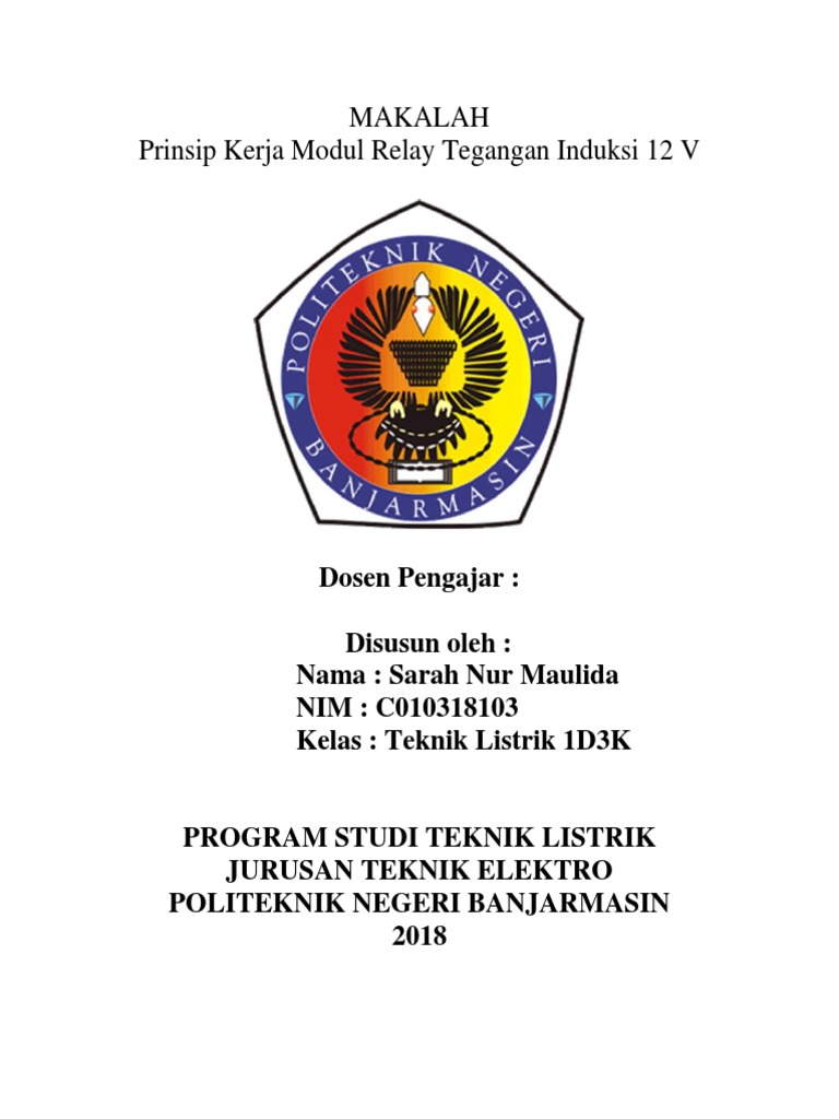 Prinsip Kerja Relay Tegangan Induksi 12V | PDF | Sains & Matematika ...
