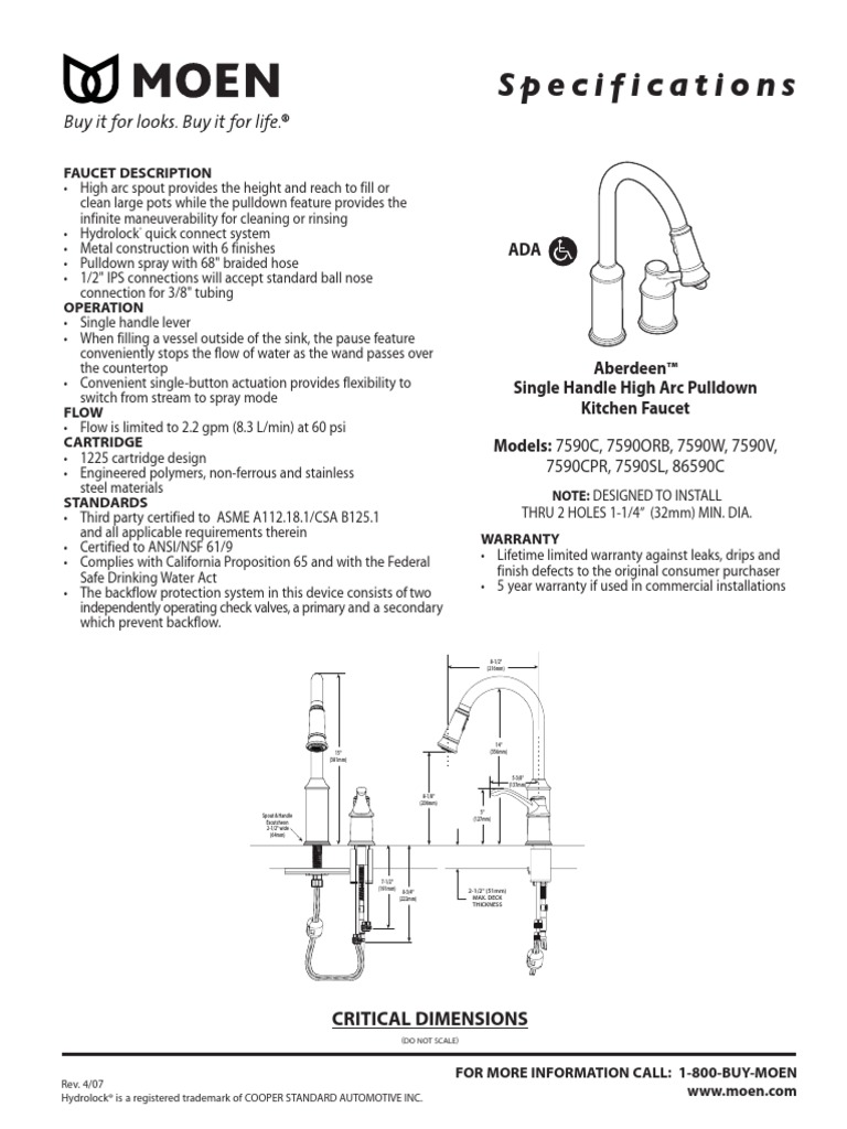 7590 CSP | PDF | Tap (Valve) | Hydraulics
