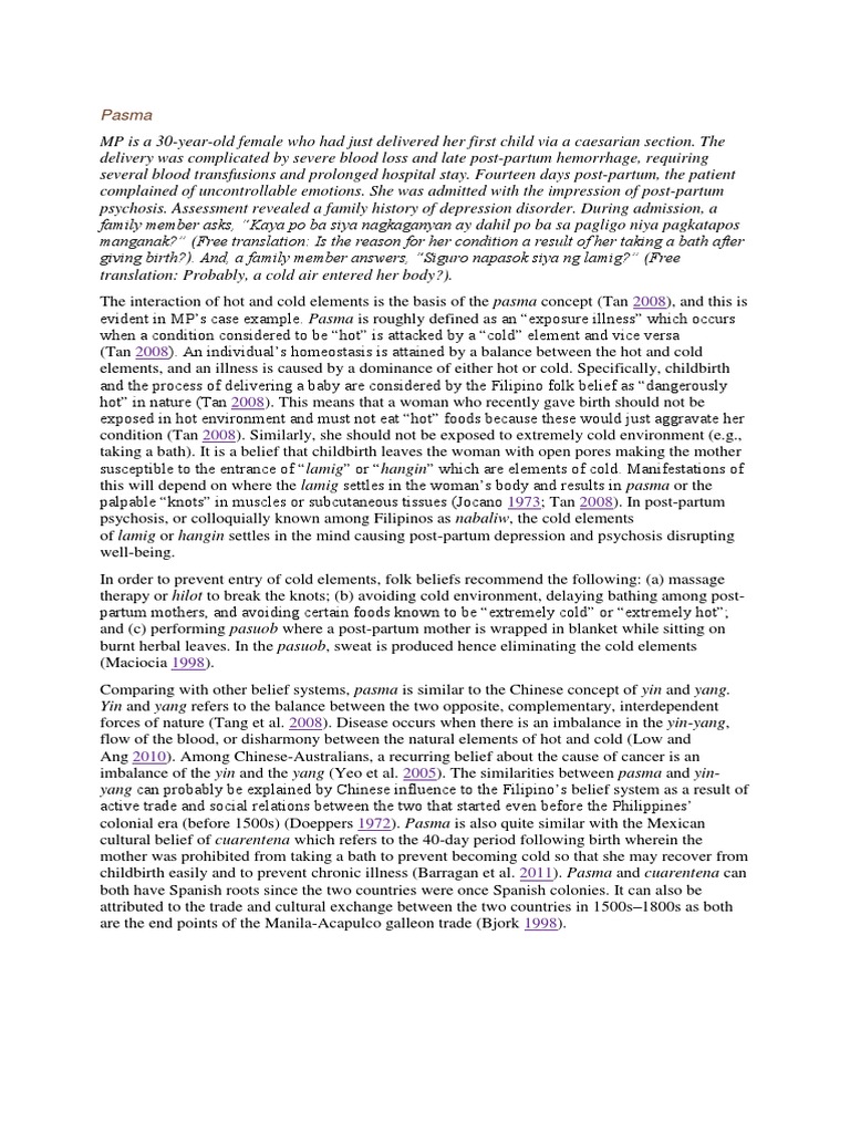 Pasma | PDF | Yin And Yang | Postpartum Period