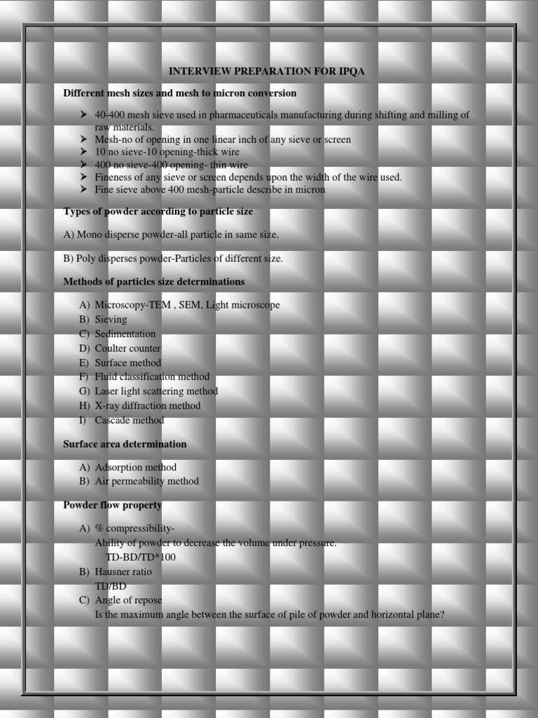 Different Mesh Sizes and Mesh To Micron Conversion | PDF | Hvac ...