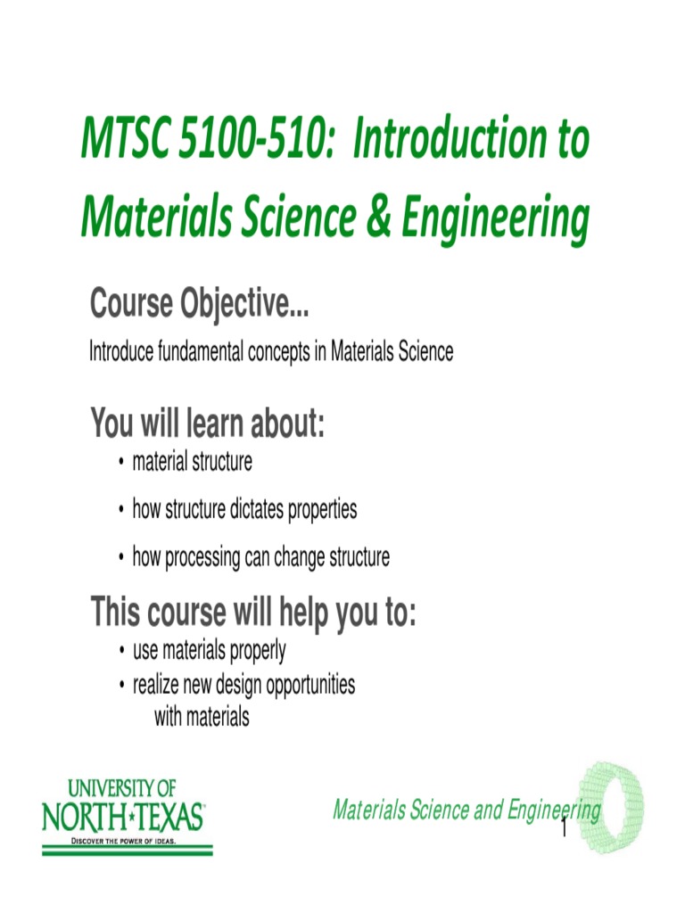 Introduction To Materials | PDF | Materials Science | Physical Sciences