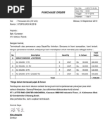 Contoh Purchase Order | PDF