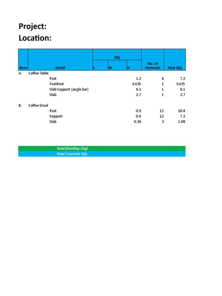 BOQ Bar Stool | PDF | Industrial Processes | Economic Sectors