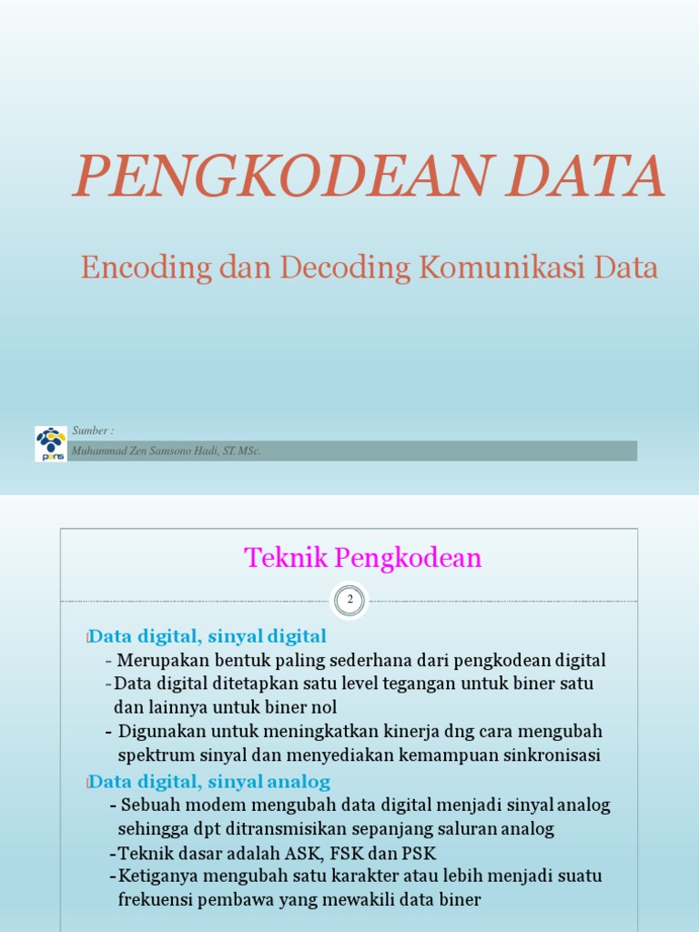 Materi-5 Encoding Dan Decoding Komunikasi Data-Dikonversi | PDF