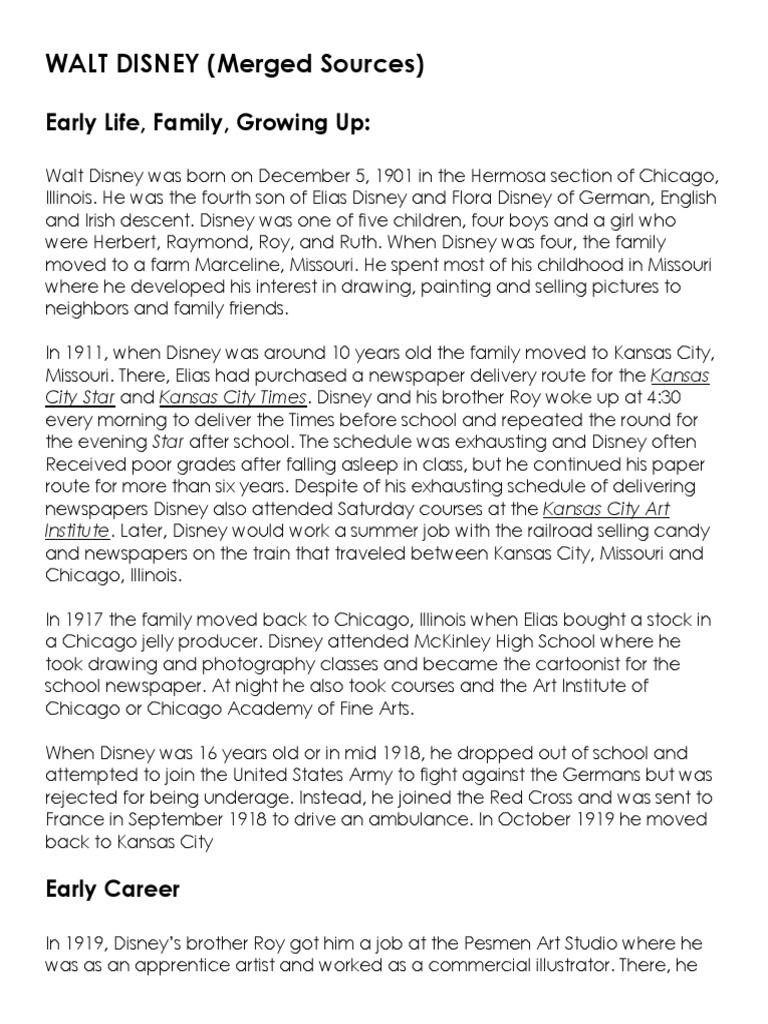 Walt Disney | PDF | Walt Disney | Disneyland