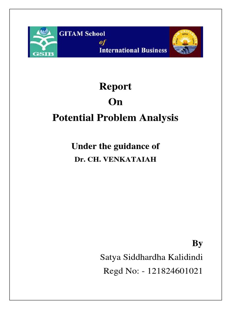 On Potential Problem Analysis: Under The Guidance of | Download Free ...