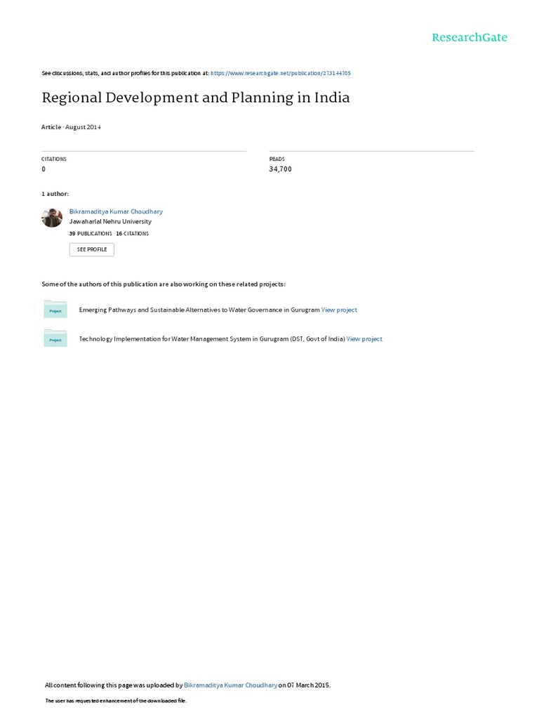 Understanding Regional Development in India: A Historical Overview of ...
