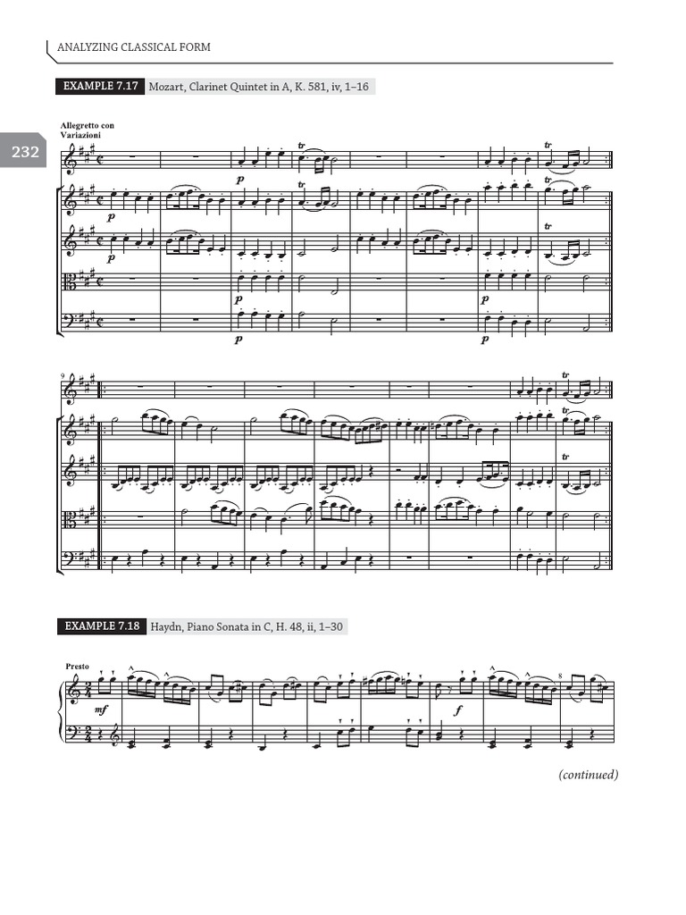 Classical Form Analysis Examples | PDF
