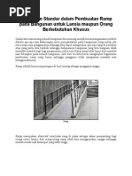 Cara Mendesain Dan Menghitung Kemiringan Ramp | PDF