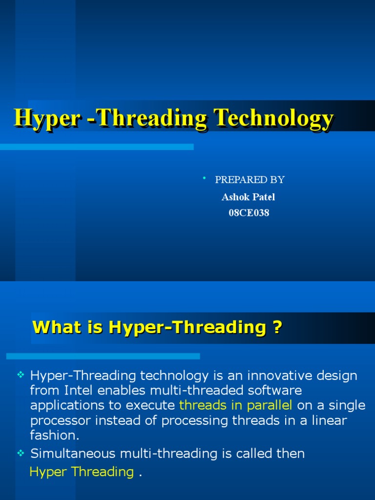 Hyper Threading Technology FINAL | PDF | Thread (Computing) | Intel