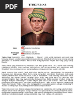 Biografi Dan Profil Lengkap Teuku Umar Pahlawan Nasional Indonesia Dari Aceh | PDF