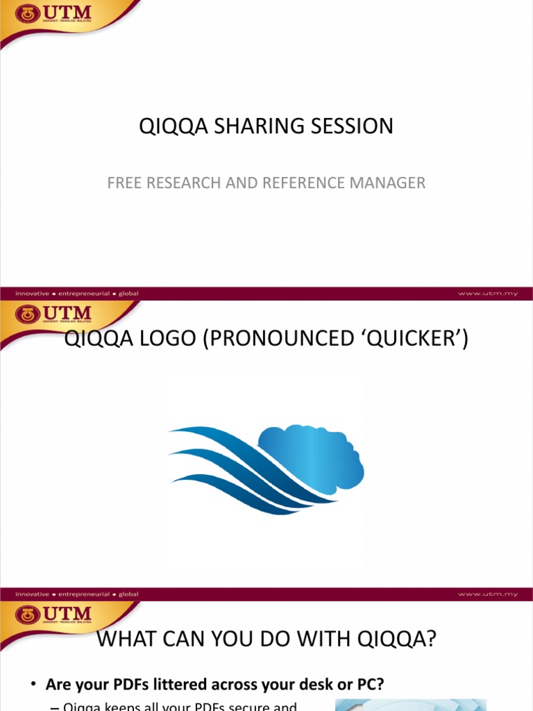Qiqqa Training On Scribd | PDF