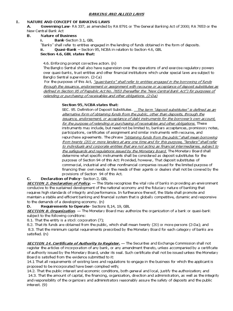 Banking Laws for Financial Experts | PDF | Deposit Account | Banks