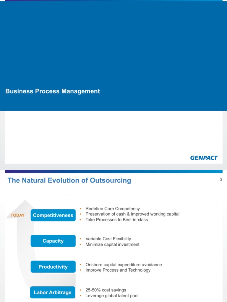 Business Process Management - Genpact | PDF | Outsourcing | Analytics