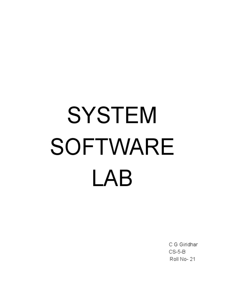 SS Lab - PRGRM - 1 PDF | PDF | Computer Standards | Computer Hardware