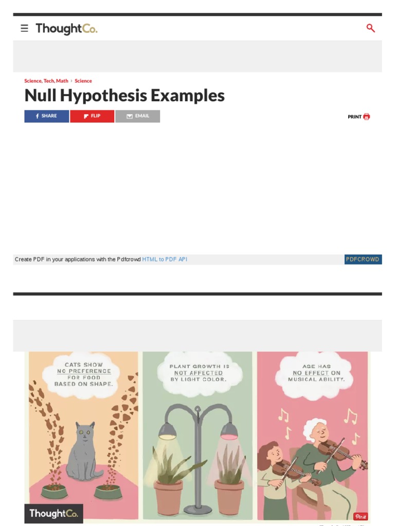 Null Hypothesis Examples Explained | PDF | Null Hypothesis | Hypothesis