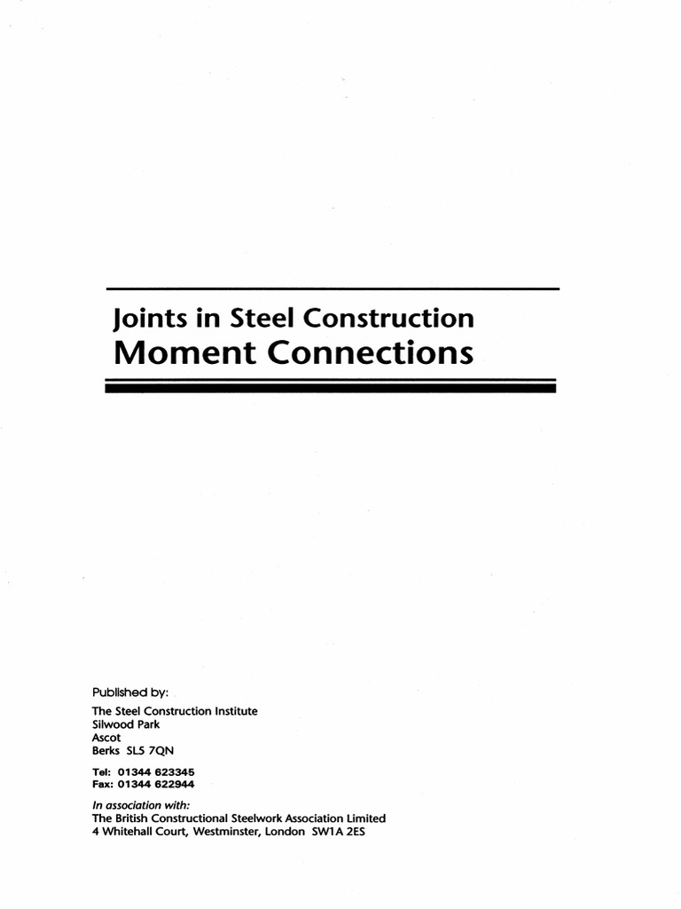 (Architecture Ebook) Joints in Steel Construction - Moment Connections ...