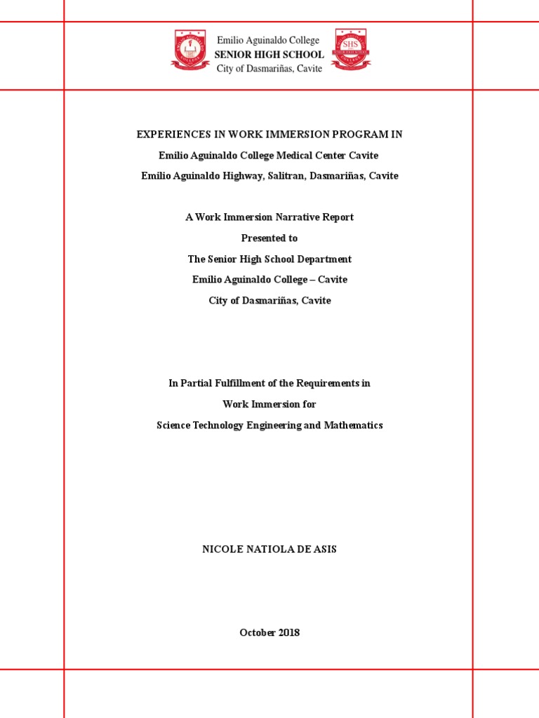 Format of A Narrative Report | PDF